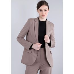 Blusenblazer Imperial "Boyfriend-Blazer", Damen, Gr. XS (34), beige (almond), Obermaterial: 72% Polyester, 23% Viskose, 5% Elasthan, Blazer Blusenblazer