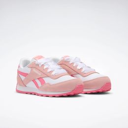 Sneaker Reebok CLASSIC "REEBOK GLIDE LOW", M&auml;dchen, Gr. 33, ftwrwei&szlig;, subtlepink, passionpink, Leder, Synthetik, Textil, Schuhe Sneaker