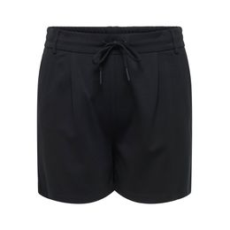 Bermudas Only CARMAKOMA "CARGOLDTRASH LIFE EASY SHORTS", Damen, Gr. 44, N-Gr, schwarz, Jersey, Obermaterial: 63% Viskose, 32% Nylon, 5% Elasthan, unifarben, regular fit normal, Hosen Bermudas