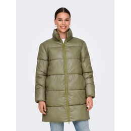 Steppmantel Only "ONLNEWRICKY PUFF COAT CC OTW", Damen, Gr. S (36), gr&uuml;n (silber sage detail:lizard), Steppware, Obermaterial: 100% Polyester, unifarben, M&auml;ntel Steppmantel