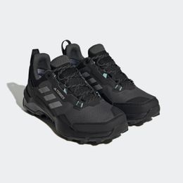 Wanderschuh adidas terrex "TERREX AX4 GORE-TEX", Damen, Gr. 40, schwarz (core schwarz, grau three, mint ton), Synthetik, Textil, Schuhe Wanderschuh, wasserdicht dank Gore-Tex Membrane