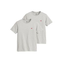 Levi's T-Shirt LEVI'S "T-Shirt Original Housemark Tee 2er Pack", Damen, Gr. L, grau, Obermaterial: 100% Baumwolle CO., Shirts T-Shirt