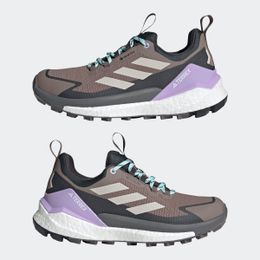 Wanderschuh adidas terrex "FREE HIKER 2.0 LOW GORE-TEX", Damen, Gr. 37, trabrn, wonalu, carbon, Synthetik, Textil, Schuhe Wanderschuh, wasserdicht dank Gore-Tex Membrane
