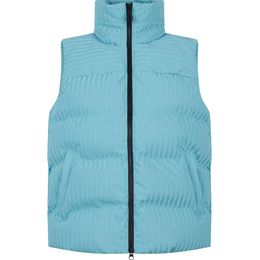 Steppweste Sportalm KITZB&Uuml;HEL, Damen, Gr. 40, t&uuml;rkis, Web, Obermaterial: 100% Polyester, clean, unifarben, regular fit normal, Rundhals, Westen Steppweste, mit kontrastfarbenen Rei&szlig;verschluss