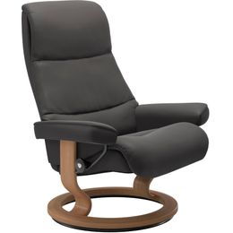 Relaxsessel stressless "View", grau (rock paloma), B:82cm H:108cm T:81cm, Leder BATICK: BATICK ist ein leicht korrigiertes, durchgef&auml;rbtes und genarbtes M&ouml;belleder, bei dem die meisten Unebenheiten und Spuren in der Regel entfernt wurden.;Leder PALOMA: PALOMA ist ein durchgef&auml;rbtes Semianilin-M&ouml;belleder mit nat&uuml;rlicher Narbung.;ROHLEDER Stoff Q2 FARON: Ein fester zuverl&auml;ssiger Boucl&eacute; mit einem str