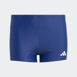 Badehose adidas Performance "COLORBLOCK 3-STREIFEN KIDS BOXER", Jungen, Gr. 110, N-Gr, blau (dunkelblau), Obermaterial: 78% Polyamid, 22% Elasthan, Badehosen Badehose
