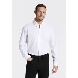 Businesshemd BOSS "JOE", Damen, Gr. 42, N-Gr, wei&szlig;100, Web, Obermaterial: 55% Baumwolle, 45% Polyester, unifarben, regular fit normal, 2-Knopf-Manschette verstellbar, Hemden Businesshemd, mit Button-Down-Kragen, regular fit