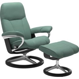 Relaxsessel stressless "Consul", gr&uuml;n (aqua gr&uuml;n paloma), B:78cm H:97cm T:70cm, Leder BATICK: BATICK ist ein leicht korrigiertes, durchgef&auml;rbtes und genarbtes M&ouml;belleder, bei dem die meisten Unebenheiten und Spuren in der Regel entfernt wurden.;Leder PALOMA: PALOMA ist ein durchgef&auml;rbtes Semianilin-M&ouml;belleder mit nat&uuml;rlicher Narbung.;ROHLEDER Stoff Q2 FARON: Ein fester zuverl&auml;ssiger Boucl&eacute; mit ein