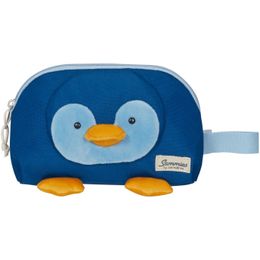 Kulturbeutel Samsonite "Happy Sammies ECO, Penguin Peter", M&auml;dchen, Gr. B/H/T: 23cm x 15cm x 12cm, blau, Polyester, Taschen Kulturbeutel, Kinder Waschtasche Kinder Reisekulturbeutel Kinder Beuty-Bag