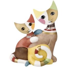 Dekofigur Goebel "Rosina Wachtmeister - Katzen Noemi e Taddeo", bunt, B:7,5cm H:16,5cm T:12,5cm, Biskuitporzellan, Dekofiguren, Dekofigur, Sammelfigur