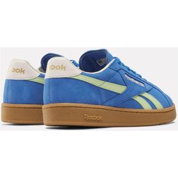 Sneaker Reebok CLASSIC "CLUB C GROUNDS UK", Damen, Gr. 37,5, blau (kineticblau, astrolime, vintagechalk), Leder, Synthetik, Schuhe Sneaker