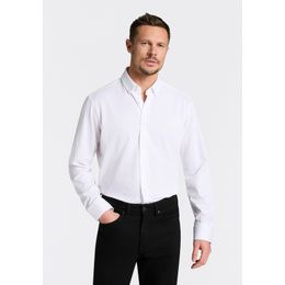 Businesshemd BOSS "JOE", Damen, Gr. 43, N-Gr, wei&szlig;100, Web, Obermaterial: 55% Baumwolle, 45% Polyester, unifarben, regular fit normal, 2-Knopf-Manschette verstellbar, Hemden Businesshemd, mit Button-Down-Kragen, regular fit