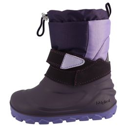Barfu&szlig;schuh Lurchi, Jungen, Gr. 33, lila (lila, flieder), Lederimitat, Textil, Schuhe Barfu&szlig;schuh, Barfu&szlig;schuh, Klettboots mit Warmfutter, Gr&ouml;&szlig;enschablone zum Download