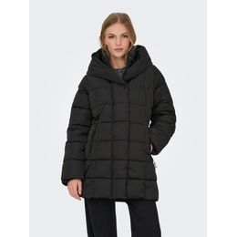 Steppmantel Only "ONLCHRISTIE PUFFER COAT OTW", Damen, Gr. XL, schwarz, Web, Obermaterial: 100% Polyester, unifarben, knielang, M&auml;ntel Steppmantel