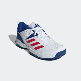 Hallenschuh adidas Performance "COURT STABIL", Jungen, Gr. 36, bunt (cloud wei&szlig;, pure ruby, royal blau), Synthetik, Textil, Schuhe Hallenschuh, geeignet f&uuml;r jeden Hallensport, Indoorschuhe f&uuml;r Kinder & Jugendliche