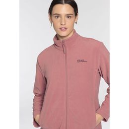 Fleecejacke Jack Wolfskin "MERIGAN LAKE", Damen, Gr. 48, rosa (blush powder), Fleece, Obermaterial: 100% Polyester, unifarben, Jacken Fleecejacke, Atmungsaktiv, leicht, &Uuml;bergangsjacke