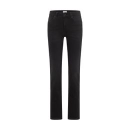 Straight-Jeans Mustang "Damen Style Shelby Straight", Damen, Gr. 27, L&auml;nge 32, 701 dunkelgrau, 80% Baumwolle, 17% Polyester, 3% Elasthan, unifarben, straight fit, Jeans Straight-Jeans