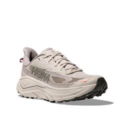 Trailrunningschuh Hoka One One "CHALLENGER 8", Damen, Gr. 40,5, stucco, asphalt grau, Synthetik, Textil, Schuhe Trailrunningschuh, Trail-Running