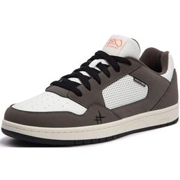 Sneaker K1x "Sweep Gk Prm", Herren, Gr. 43, braun (braun, wei&szlig;), Leder, Schuhe Sneaker, Basketball inspiriertes Design