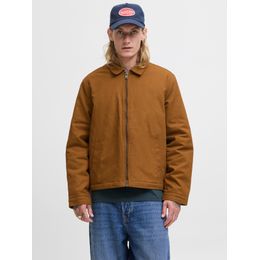 Jack & Jones Outdoorjacke JACK & JONES "JJEDOVER WORKER JACKET NOOS", Herren, Gr. XL, monks robe, Web, Obermaterial: 100% Baumwolle, unifarben, regular fit normal, Jacken Outdoorjacke