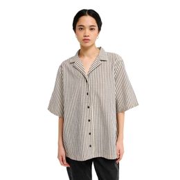 Kurzarmshirt Quiksilver "Ludden", Damen, Gr. XL, khaki gingham qsw, Obermaterial: 97% Walkfrottier, 3% Elasthan;, Shirts Kurzarmshirt