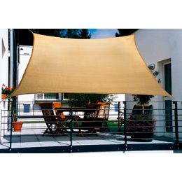 Sonnensegel Floracord, beige, B:270cm T:140cm, HDPE (High Density Polyethylen), Sonnensegel, Sonnensegel, BxT: 270x140 cm, weizenfarben