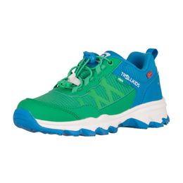 Outdoorschuh Trollkids "KIDS TROLLTUNGA HIKER LOW XT", Kinder, Gr. 36, emerald gr&uuml;n, dynamic blau, wei&szlig;, Synthetik, Schuhe Outdoorschuh, wasserdicht