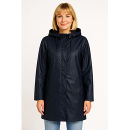 Funktionsmantel Only "ONLTRINA RAINCOAT OTW ZL", Damen, Gr. XS, blau (night sky), Web, Obermaterial: 100% Polyester, unifarben, M&auml;ntel Funktionsmantel
