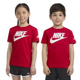 T-Shirt Nike Sportswear "NKN FUTURA EVERGREEN", Jungen, Gr. 110 (5), rot (university rot), Obermaterial: 60% Baumwolle, 40% Polyester, Rundhals, Shirts T-Shirt, f&uuml;r Kinder