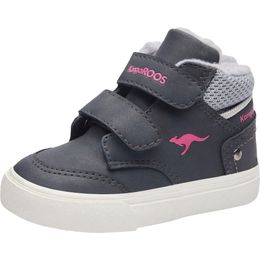 Sneaker Kangaroos "KaVu Primo V", M&auml;dchen, Gr. 28, blau (blau, pink), Synthetik, Textil, Schuhe Sneaker, mit Klettverschluss