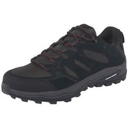 Wanderschuh Columbia "REDMOND&trade; IV LOW WATERPROOF", Herren, Gr. 47, rot (schwarz, mountain rot), Mesh, Synthetik, Schuhe Wanderschuh, wasserdicht