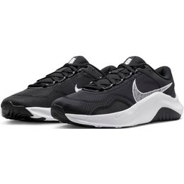 Fitnessschuh Nike "LEGEND ESSENTIAL 3", Damen, Gr. 37,5, schwarz-wei&szlig; (schwarz, wei&szlig;, iron, grau), Textil, Schuhe Fitnessschuh