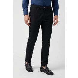 Chinohose OLYMP "ARONA", Herren, Gr. 31, L&auml;nge 32, marine, Web, Obermaterial: 67% Baumwolle, 24% Lyocell, 7% Polyester, 2% Elasthan, unifarben, slim fit lang, Hosen Chinohose, slim fit