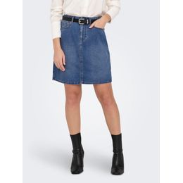 Jeansrock Only "ONLWONDER HW DNM SKIRT PIM NOOS", Damen, Gr. XS (34), blau (medium blau denim), Denim/Jeans, Obermaterial: 79% Baumwolle, 20% Polyester, 1% Elasthan, unifarben, kurz, R&ouml;cke Jeansrock