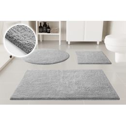 Badematte OTTO HOME "Selenne", licht grau, H:20mm, Baumwolle, Badematten, Badematte, Badteppich, getuftet, modern, Uni, antirutsch, flauschig, Baumwolle