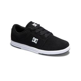 Sneaker DC Shoes "Crisis 2", Jungen, Gr. 2(33), schwarz-wei&szlig; (schwarz, wei&szlig;), Obermaterial:Obermaterial: Leder (Kuh) / Futter: Textil / Au&szlig;ensohle: Gummi;, Schuhe Sneaker
