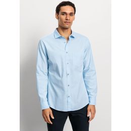 Businesshemd OLYMP "Casual", Herren, Gr. 3XL, N-Gr, blau (bleu), Web, Obermaterial: 100% Baumwolle, Hemden Businesshemd