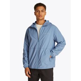Windbreaker Tommy Jeans "TJM WINDBREAKER EXT", Herren, Gr. XL, blau (colorado blau), Web, Obermaterial: 100% Polyamid, unifarben, regular fit normal, Rundhals, eingesetzt elastischer Bund mit innenliegendem Gummizug, Jacken Windbreaker, Mit Rundhalsausschnitt