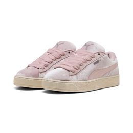 Sneaker Puma "SUEDE XL VELVET DREAM WNS", Damen, Gr. 40, rosa (mauve mist, alpine snow), Textil, mehrfarbig, Schuhe Sneaker