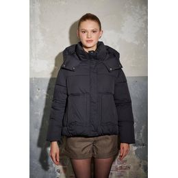 Haily's Steppjacke HAILY&rsquo;S "LS P JK Am44ia", Damen, Gr. S, schwarz, Web, Obermaterial: 100% Polyester, unifarben, h&uuml;ftlang, mit Gummizug, Jacken Steppjacke, cooler Puffer-Style