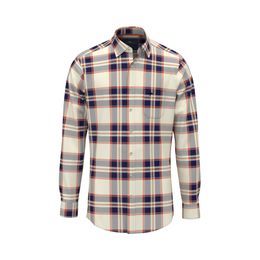 Karohemd Fynch-Hatton, Herren, Gr. S, N-Gr, orange (flame), Obermaterial: 100% Baumwolle, kariert, regular fit, Hemden Karohemd, mit klassischem Button-Down-Kragen