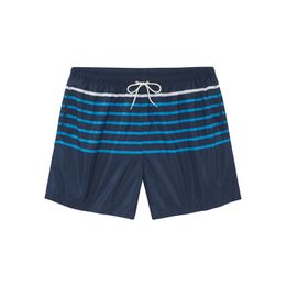 Badeshorts John Devin, Gr. M, N-Gr, marine, blau, Polyester, gestreift, Badehosen Badeshorts, mit platziertem Streifendesign
