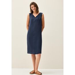 Tunikakleid Cecil, Damen, Gr. S (38), N-Gr, blau (urban navy blau), Web, Obermaterial: 88% Viskose, 12% Nylon, unifarben, regular fit kniebedeckend, V-Ausschnitt, Kleider Tunikakleid, Sommerkleid mit B&auml;ndern am Ausschnitt