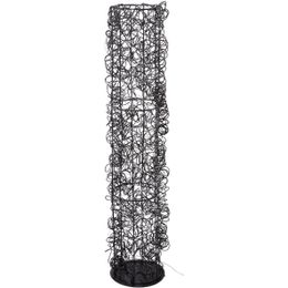 Dekoobjekt CREATIV LIGHT "Metalldraht-Tower", schwarz, H:100cm, Dekofiguren, Dekoobjekt, Zylinder aus Draht, mit Timerfunktion, USB Kabel