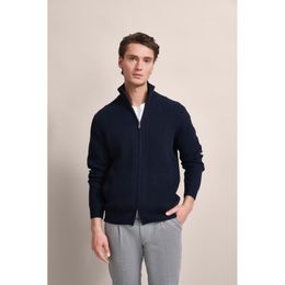 Bugatti Herren Bugatti Strickjacke grob gestrickt blau L