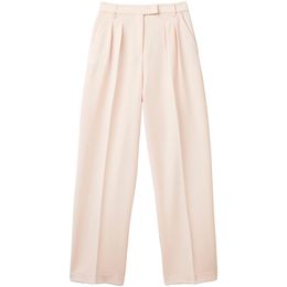 Stoffhose, Damen, Gr. 42, N-Gr, rosa (rose), Web, Obermaterial: 74% Polyester, 20% Viskose, 6% Elasthan, United Colors Of Benetton, unifarben, lang, Hosen Stoffhose