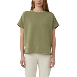 Sweater s.Oliver, Damen, Gr. 46, khaki, Web, Obermaterial: 47% Modal, 41% Polyester, 12% Elasthan, unifarben, Sweatshirts Sweater, Halbarm mit Rundhals