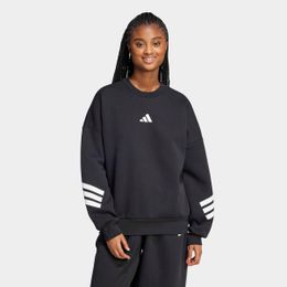 Sweatshirt adidas Sportswear "W FI 3S SWT", Damen, Gr. M, schwarz, Obermaterial: 67% Polyester, 33% Baumwolle, normal, Rundhals, Sweatshirts Sweatshirt