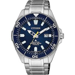 Citizen Herren Taucheruhr &raquo;Promaster Marine Eco-Drive Diver 200 m&laquo; Armbanduhr, Herrenuhr, Solar, Titan, bis 20 bar wasserdicht, Datum silber
