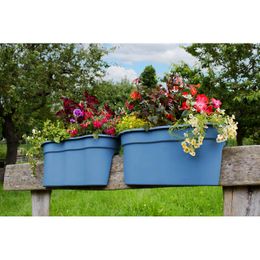 KHW Balkonkasten &raquo;Flowerclip XXL&laquo; BxTxH: 57,5x27,7x27 cm blau Kunststoff, Polypropylen